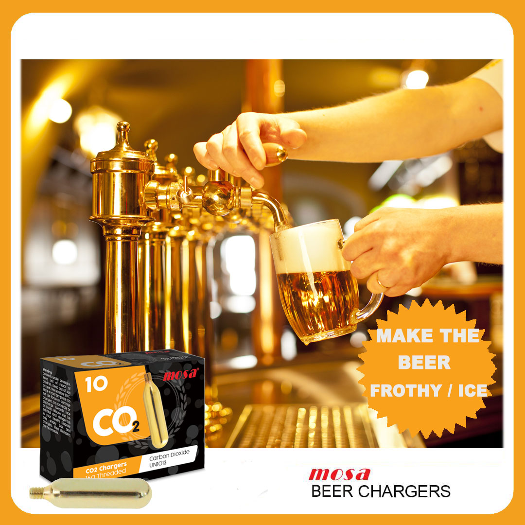 Mosa 16g Co2 Cartridge Food Grade (Beer Making) wholesale | Alizee Gas